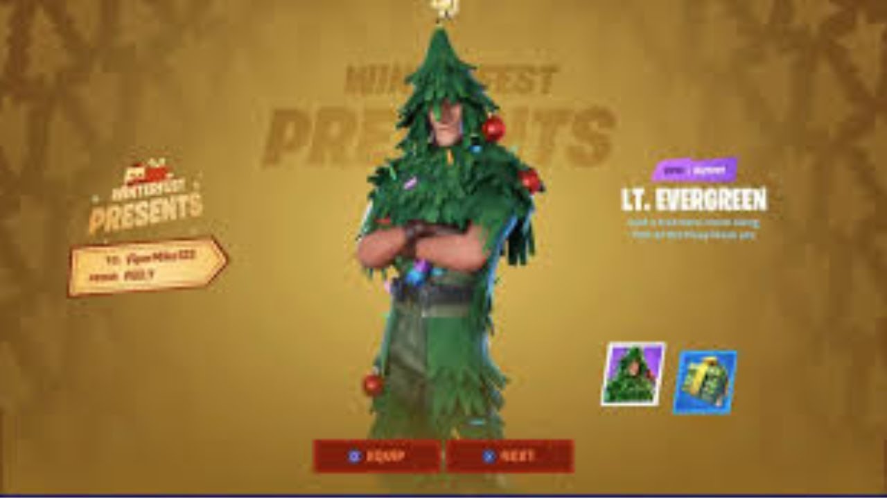 Fortnite Free Christmas Tree Skin - YouTube