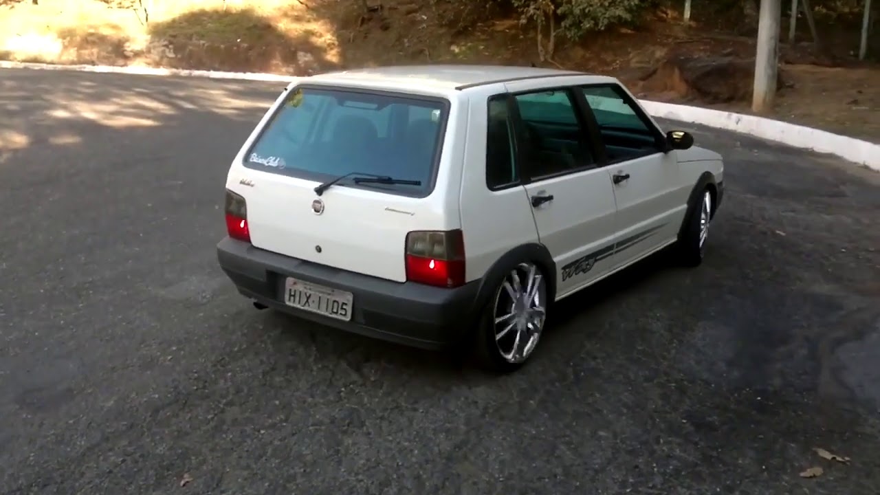 Fiat uno way branco aro 17 - YouTube