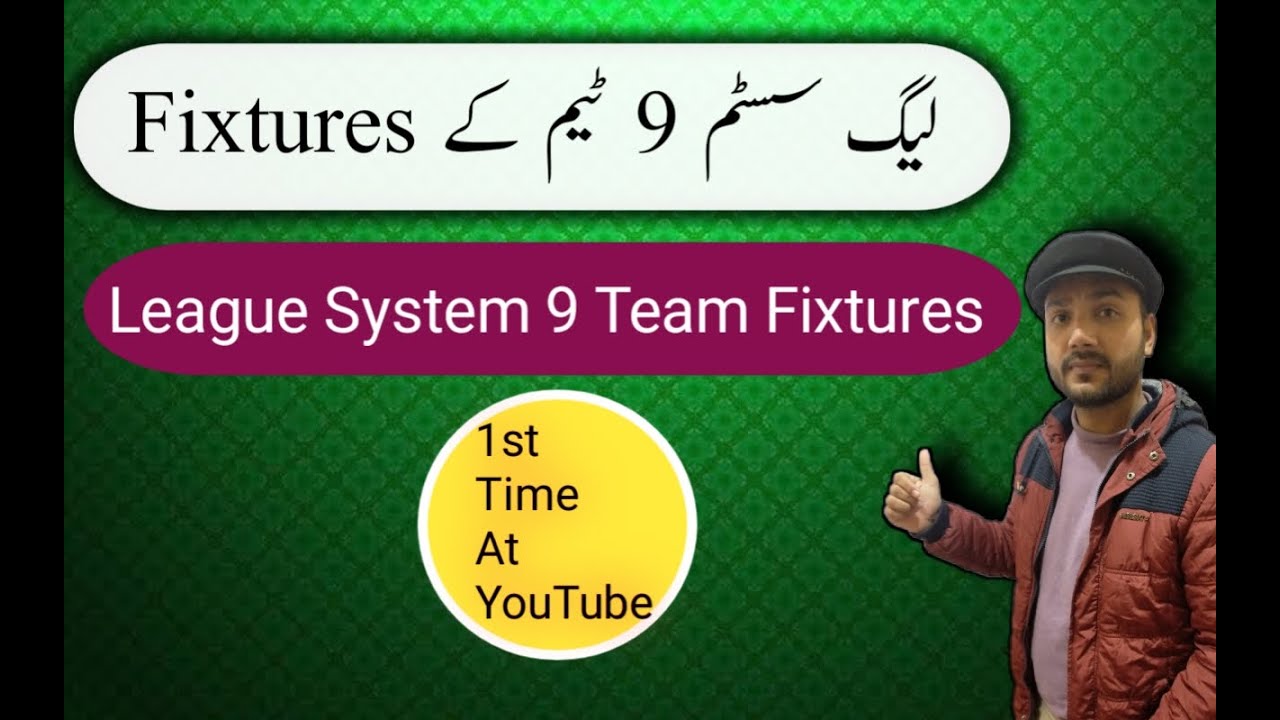 How to Draw the FIxtures of 9 Team By Using League System/Round Robin ...