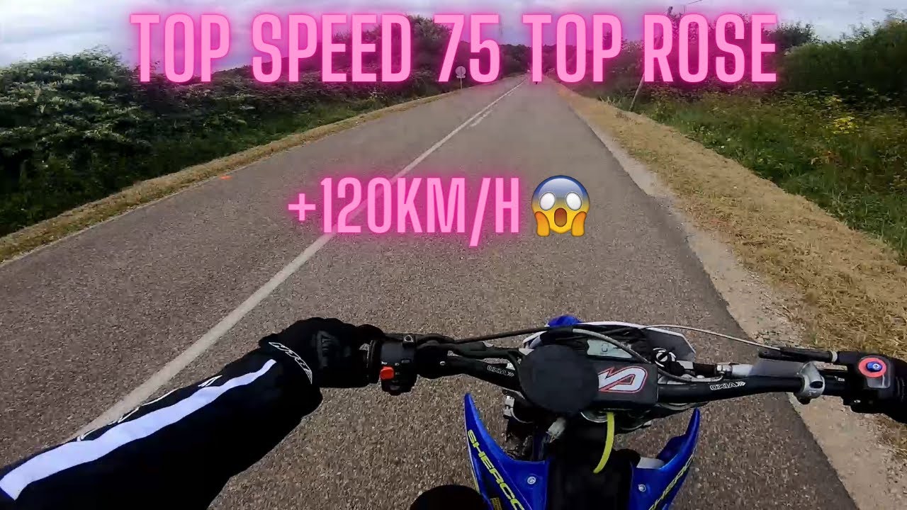 VITESSE MAX DE MA SHERCO EN 75 TOP ROSE PRÉPA 😱🔥 (+ 120 km/h) - YouTube