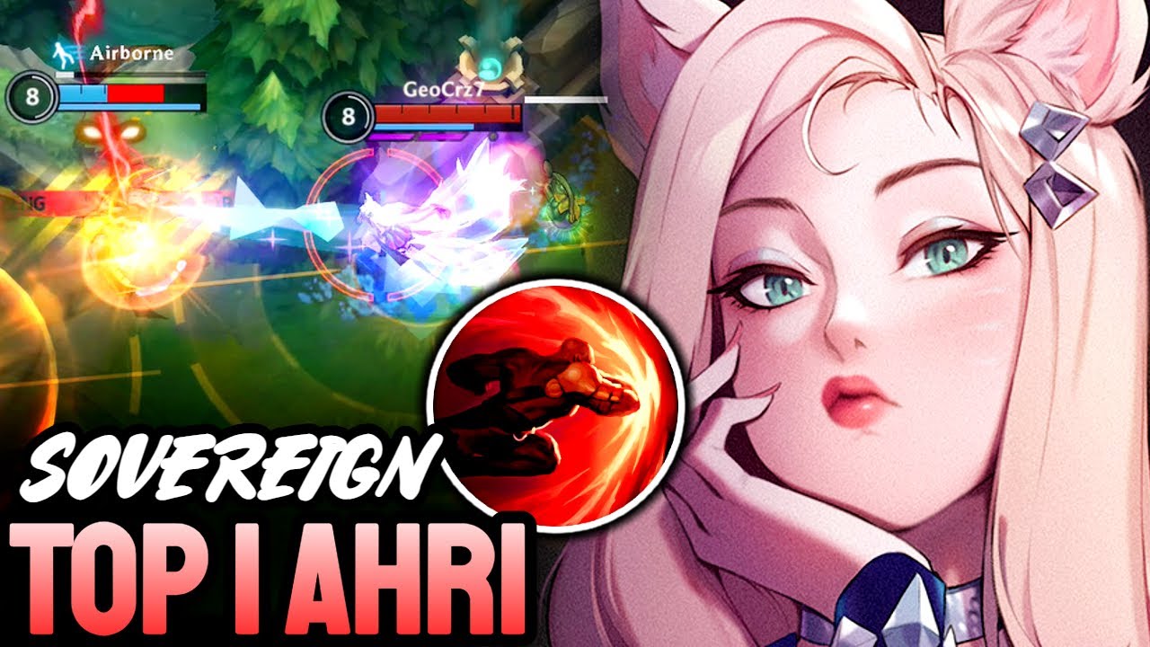 WILD RIFT AHRI - TOP 1 AHRI GAMEPLAY - SOVEREIGN RANKED - YouTube