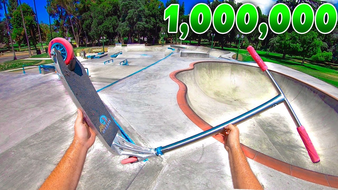 Testing NEW Skatepark with New custom scooter - YouTube