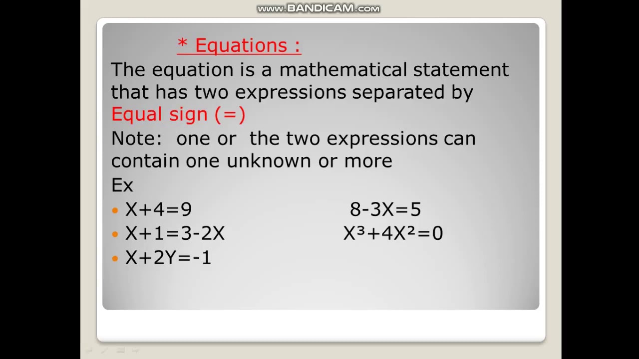 math jr.6 equation and inquality - YouTube