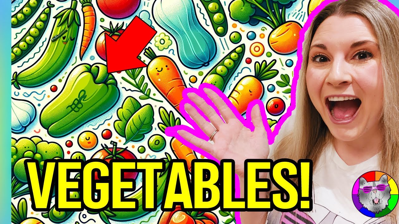Kids Vegetable Art and Drawing Lesson, Vegetables Art for Kids - YouTube