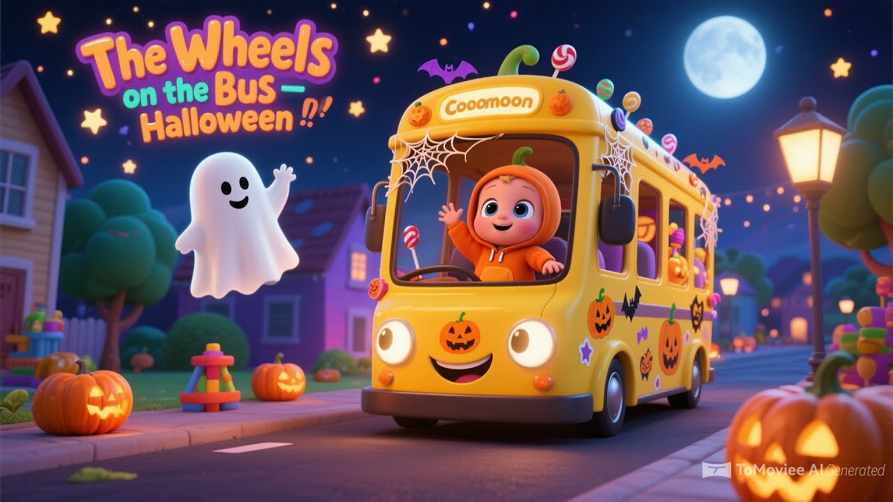 The Wheels on the Bus | Halloween Song | The Wheels on the Bus ...