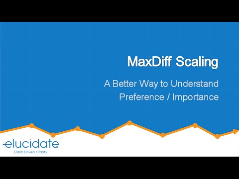 MaxDiff Scaling: A Better Way to Understand Preference / Importance - YouTube