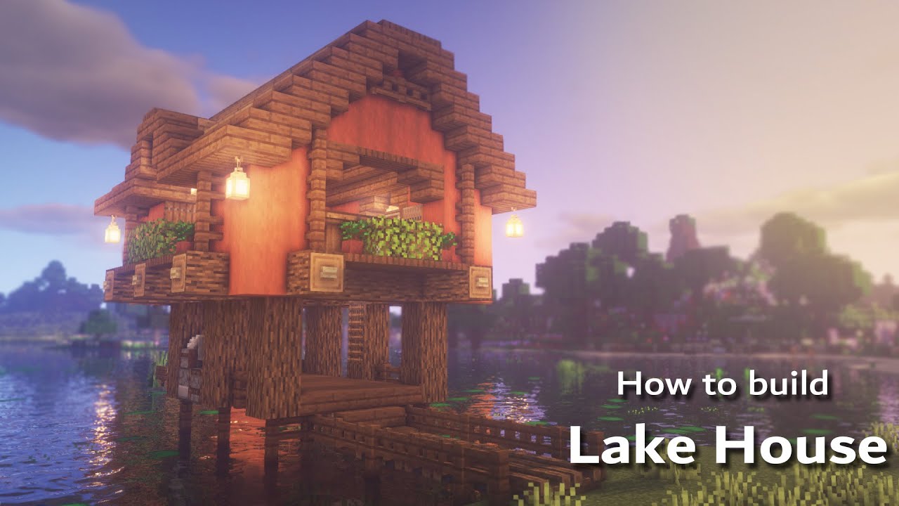 Minecraft: How to build a simple lake house | House tutorial - YouTube
