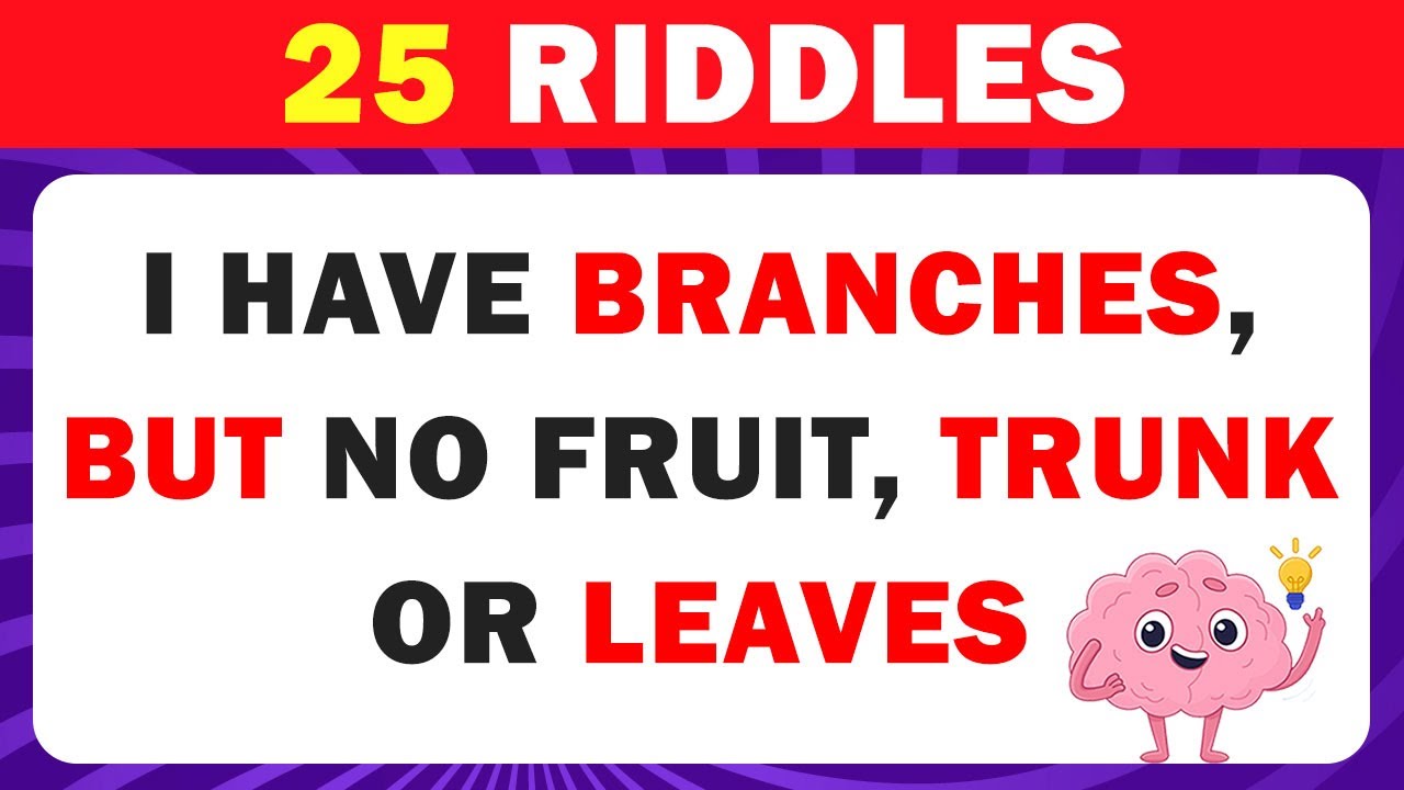 ONLY A GENIUS CAN SOLVE THESE RIDDLES 🧩🧠 | 25 TRICKY RIDDLES THAT'LL ...