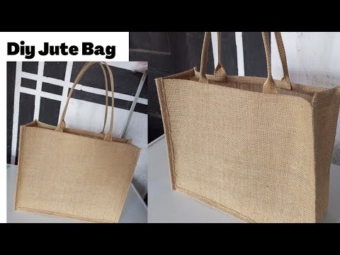 Diy Jute Bag Tutorial//How to Make Jute Bag//Diy Tiffin Bag - YouTube