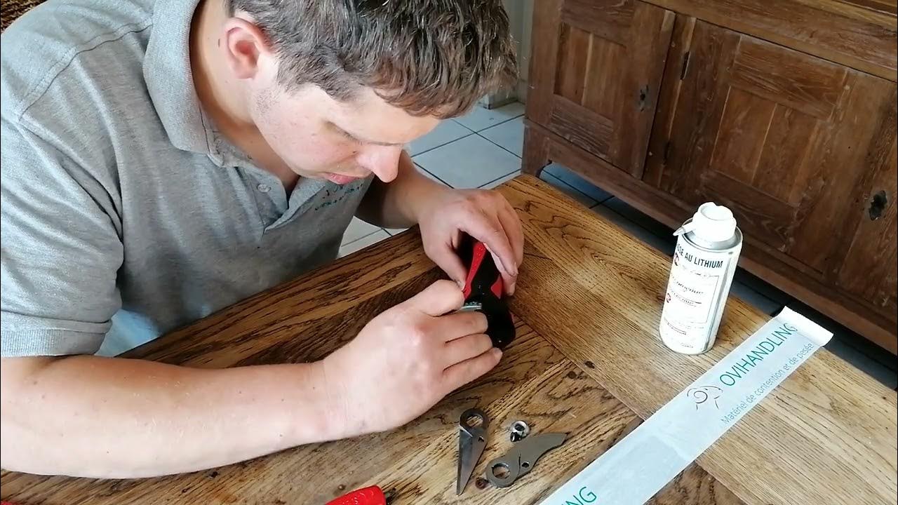 changement de lames onglons sur sécateur électrique infaco F3010 - YouTube