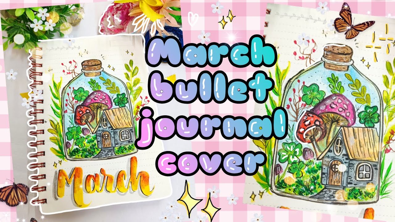 This is how I made *March Journal cover*!!🍀🏡🎀 |*Art journal ...