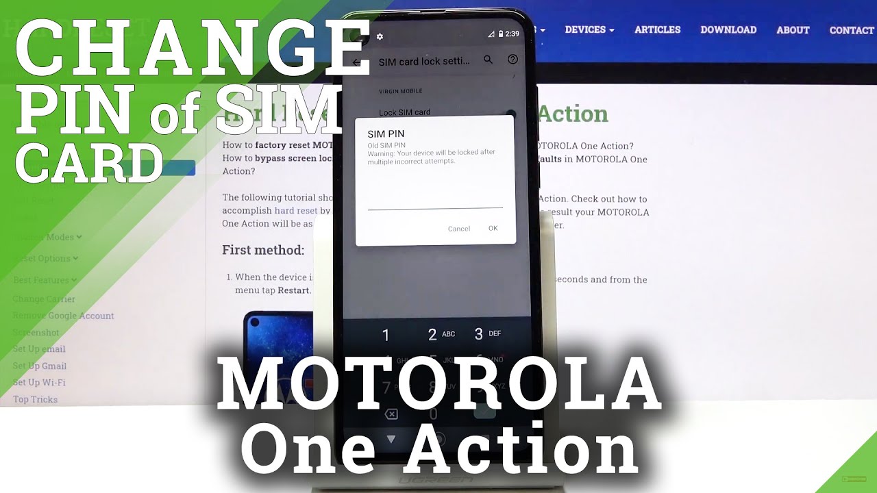 How to Change SIM PIN Code in Motorola One Action – SIM Lock Settings ...