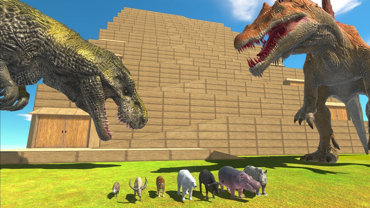 Small Animals Running Zigzag Escape The Pursuit Of T-rex & Spino ...