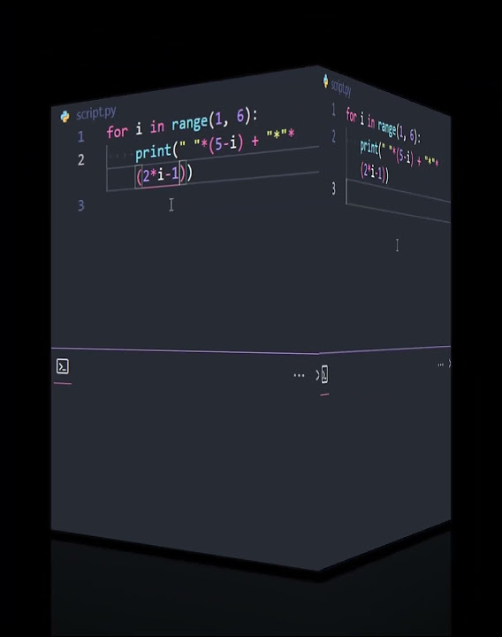 Pyramid Pattern in Python 🔺 | Easy Code Trick #shorts - YouTube