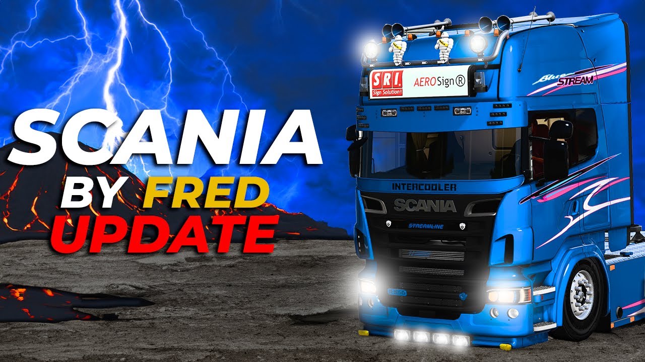Scania V8 By Fred Update Mod ETS2 1.49 - YouTube