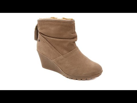 Sporto Wind Waterproof Suede Wedge Bootie - YouTube