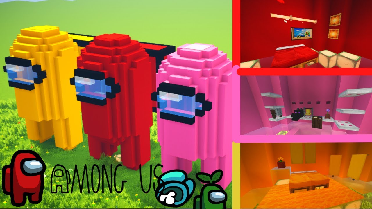 ⛏️ Minecraft |🚀How to build Among Us Crewmate House 🔪 - YouTube