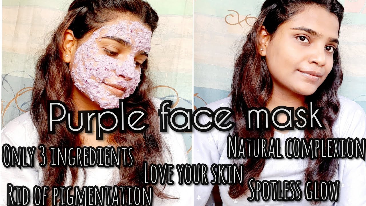 Purple face pack😱|get rid of pigmentation, acne, dark spots|home remedy ...
