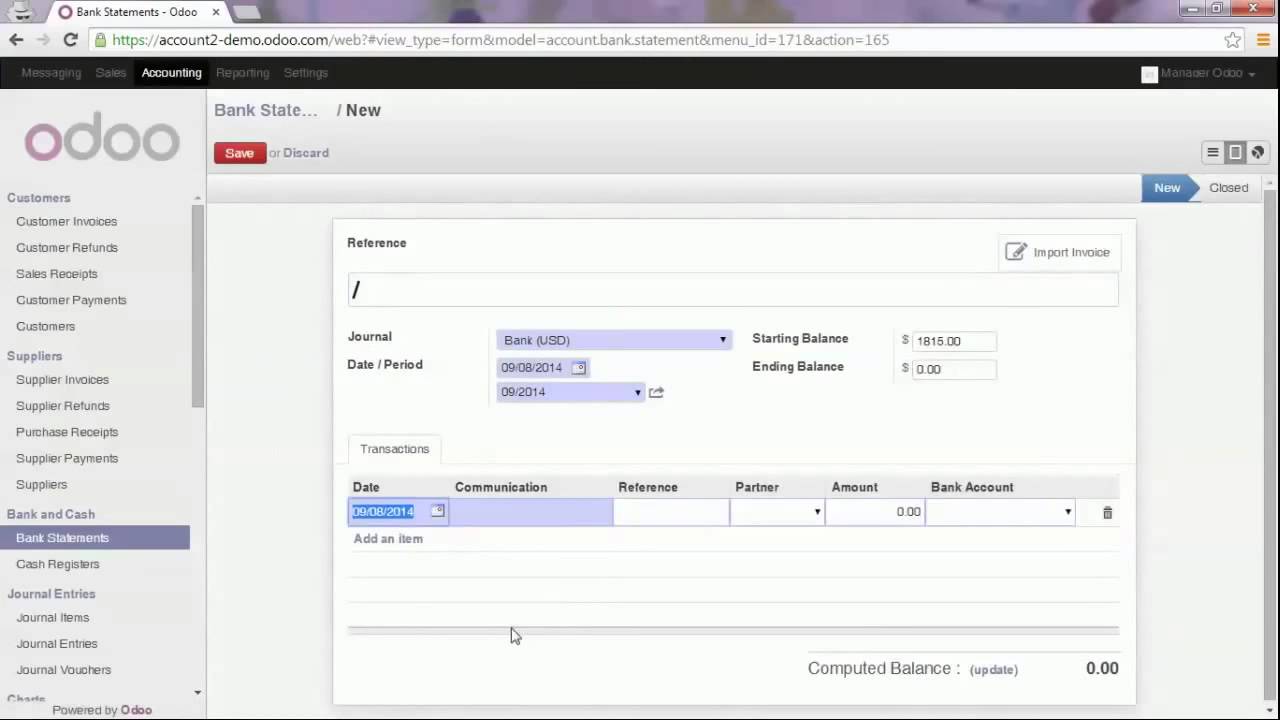 Accounting - Manage Bank Fees including VAT in Odoo - YouTube