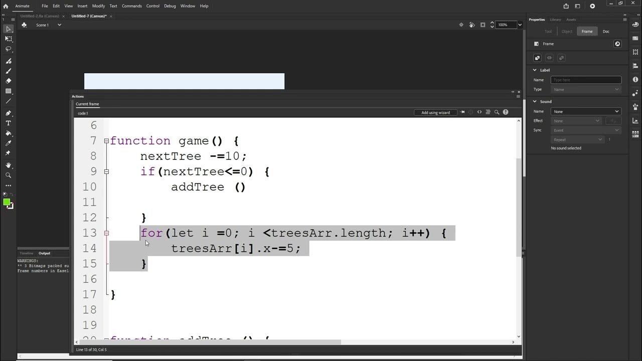 JAVASCRIPT IN ADOBE ANIMATE - INFINITE BACKGROUND- ADD INTERACTIVLY FROM LIBRARY - GAME ...