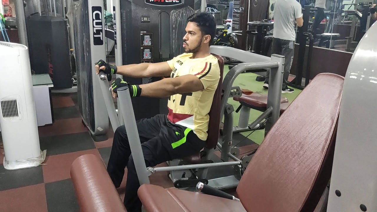 Flat Bench Chest Press Machine - YouTube