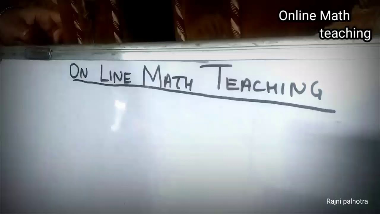 Online math teaching - YouTube