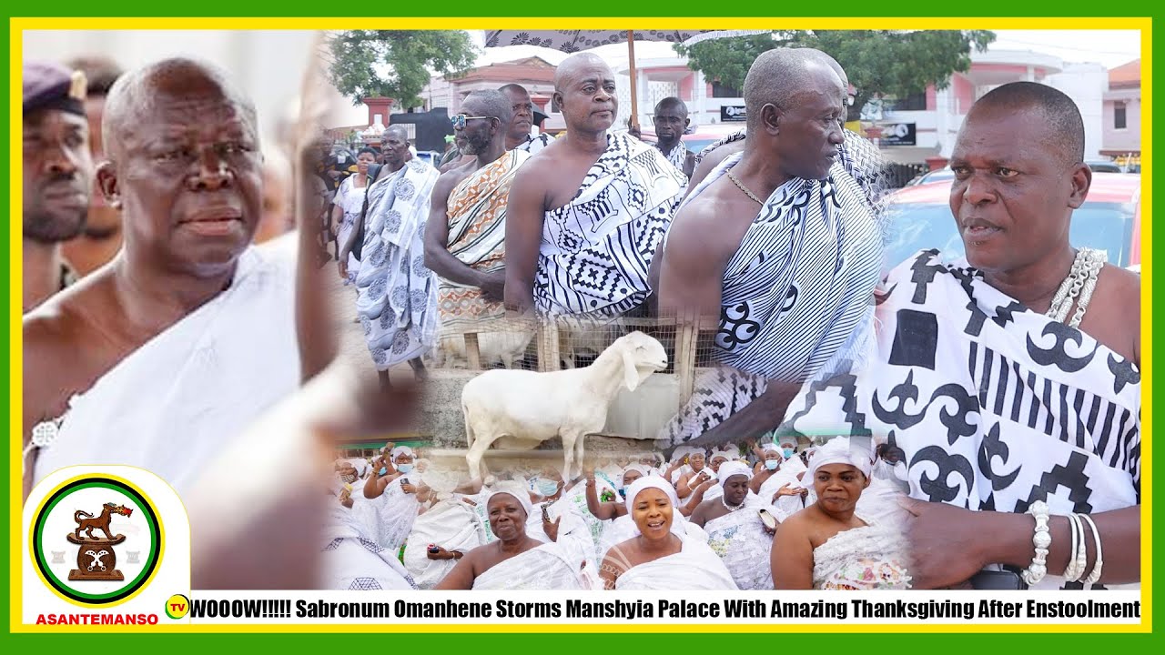 WOOOW!!!!! 🤍👑🔥Sabronum Omanhene Storms Manshyia Palace With Amazing ...