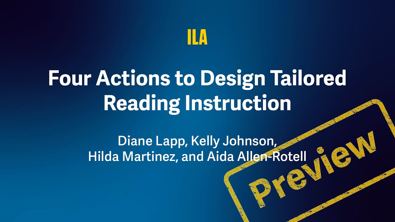 Preview: Four Actions to Design Tailored Reading Instruction - YouTube
