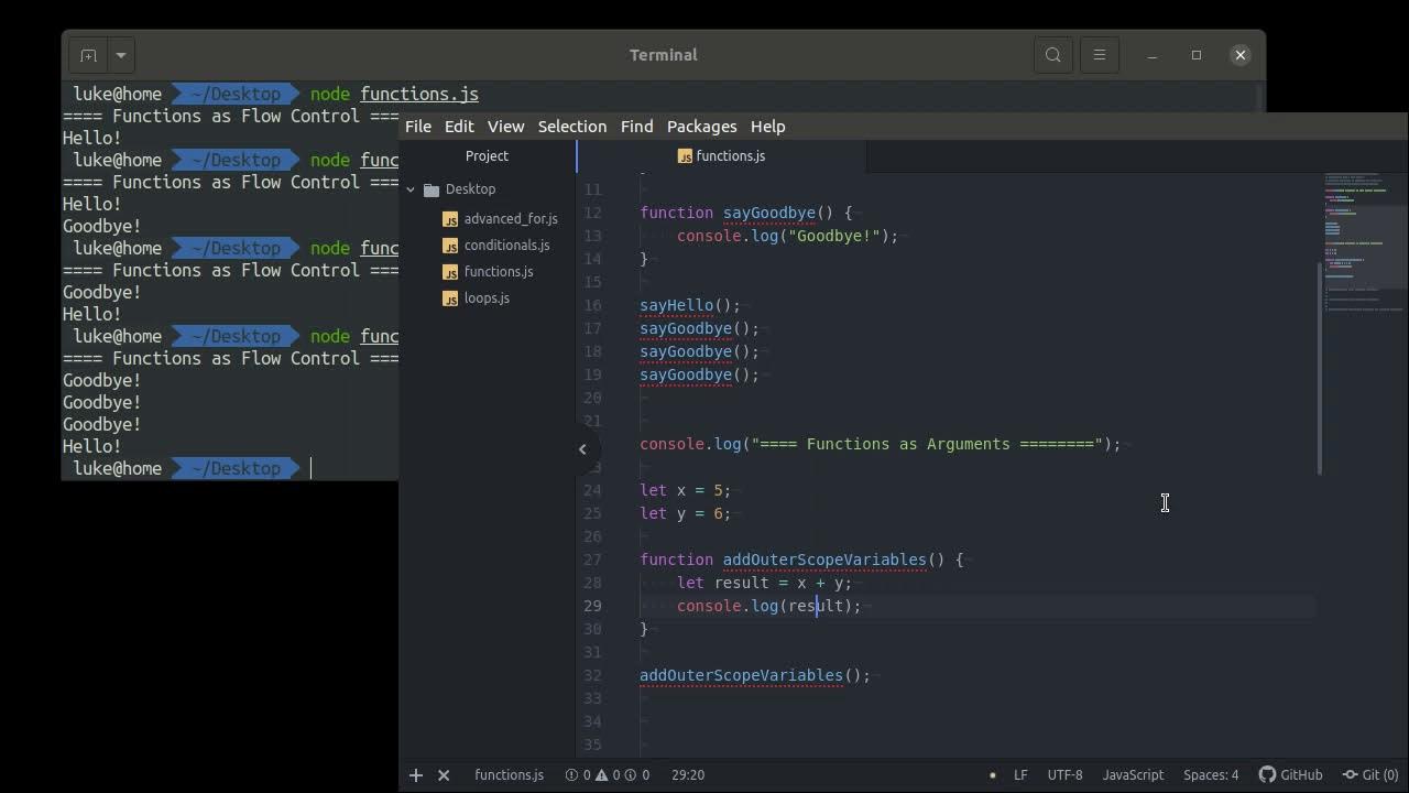 JavaScript - Flow Control - Functions as Arguments (Callbacks) - YouTube