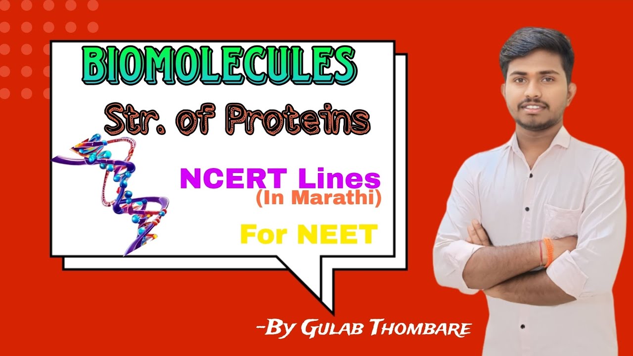 Biomolecules|Structure of protein|Ncert line to line|For Neet|Marathi ...