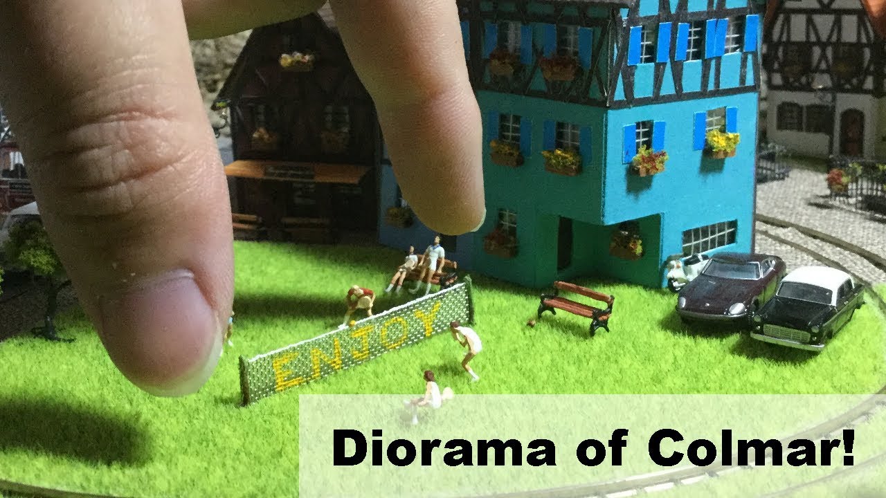 Diorama of Colmar! Tram Model Railway Layout in N Scale. 「フランスのジオラマ ...