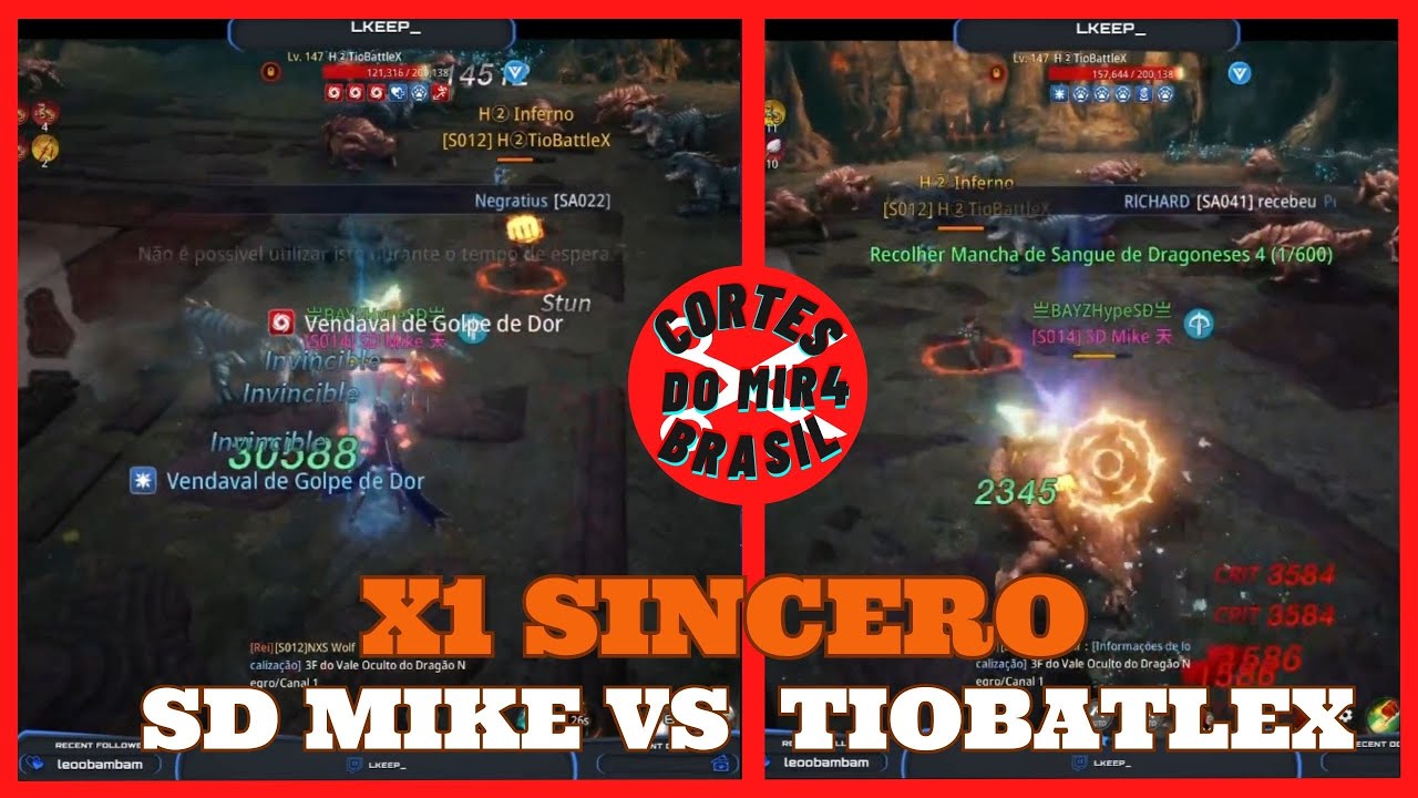 X1 SINCERO SD MIKE VS TIOBATLEX | CORTES DO MIR4 BRASIL - YouTube