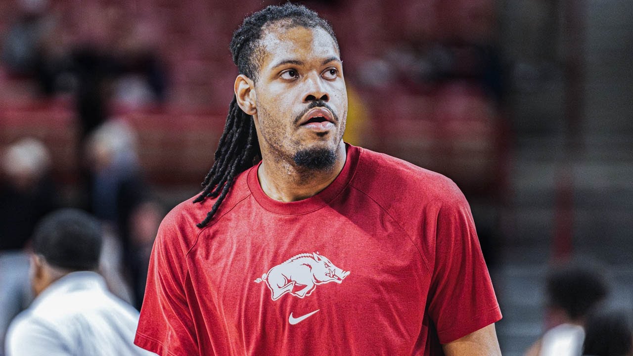 Razorbacks' Jonas Aido, Johnell Davis, John Calipari on win over Kansas ...