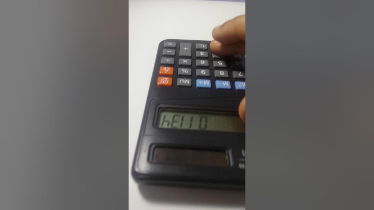 How to write hello on a calculator - YouTube