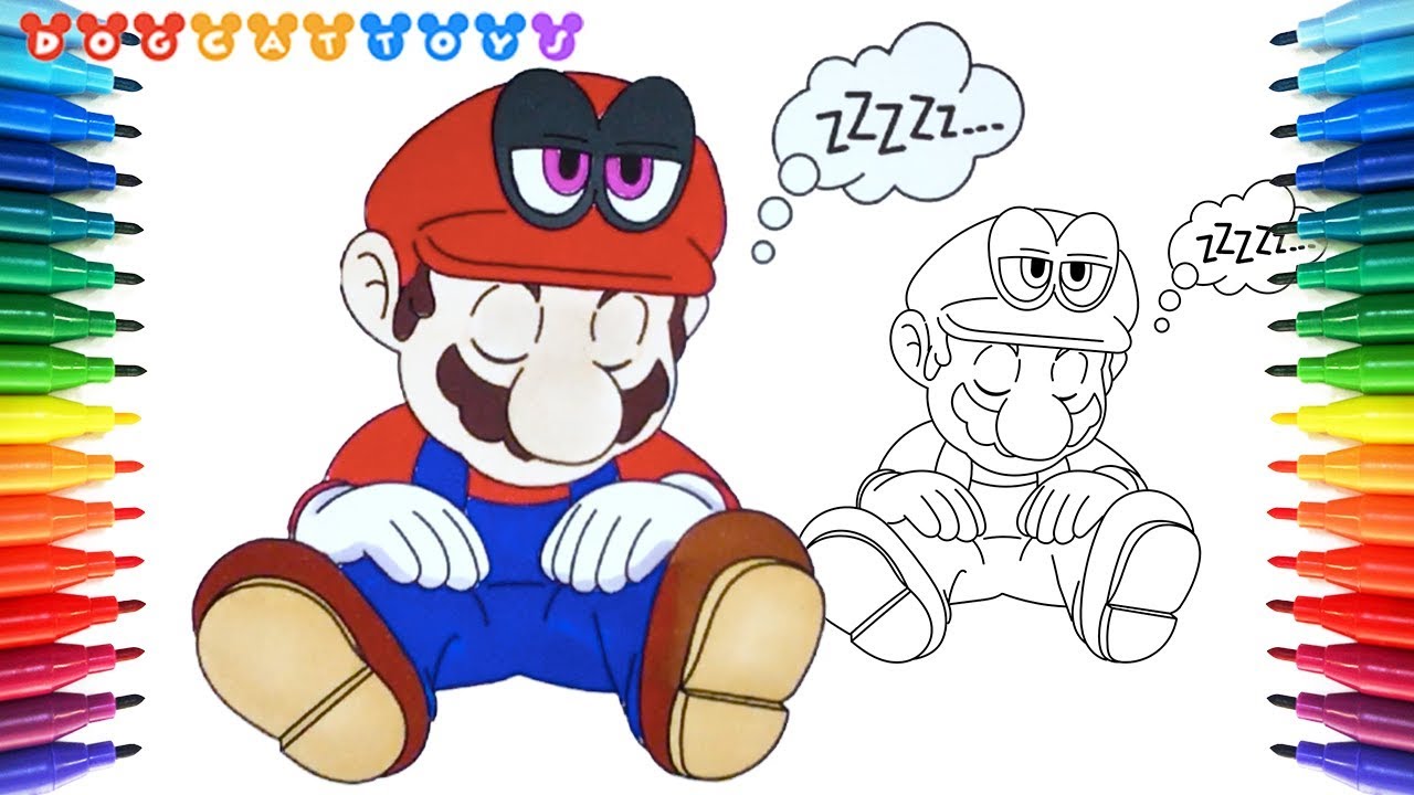 How to Draw Super Mario Odyssey, Sleeping Mario #209 | Drawing Coloring ...