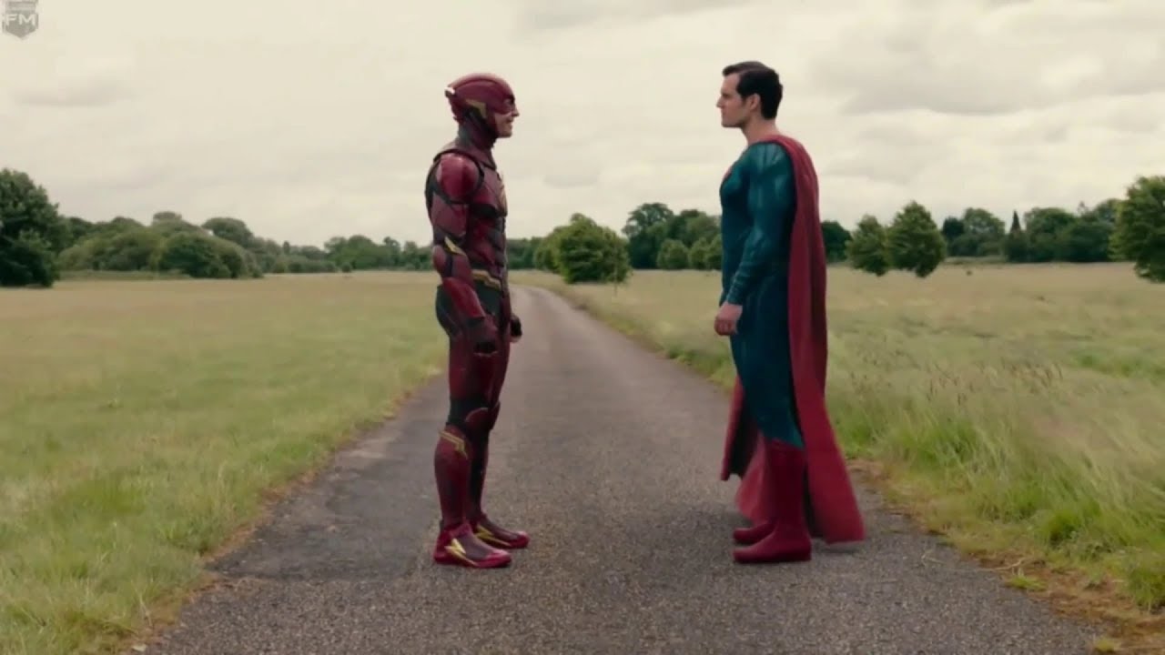 The Flash vs Superman Race / Mid Credits Scene | Justice League (2017 ...