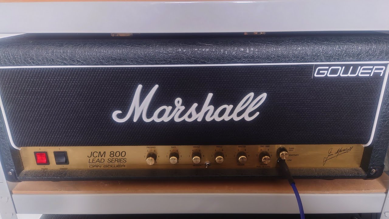 Gower modded marshall test (hi gain mod) - YouTube