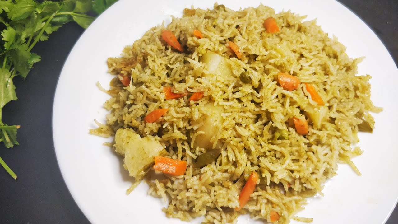 கொத்தமல்லி புலாவ் | Coriander Pulao | Coriander veg pulao recipe ...