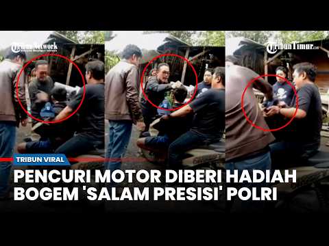Pencuri Motor Bersenjata Ditangkap, Polisi 'Preman' Langsung Kasih 'Salam Presisi'
