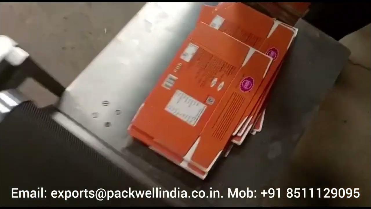 Automatic Carton Feeder for Batch Coding | Cartoon & pouch feeder machine - YouTube