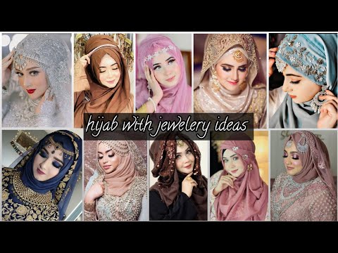 Gorgeous Hijab with jewelry ideas | Hijab style | Hijab with jewelry | Different styles of hijab
