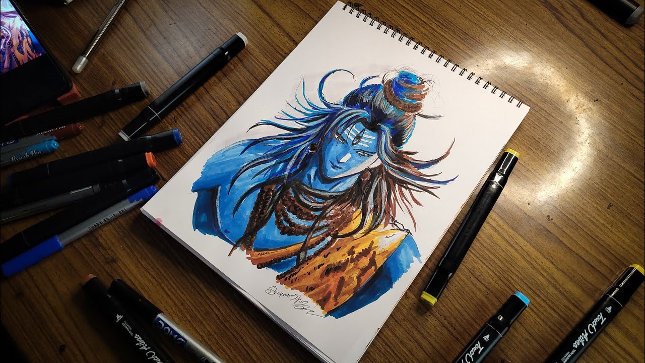 Lord Shiva Drawing | Anime Style - YouTube