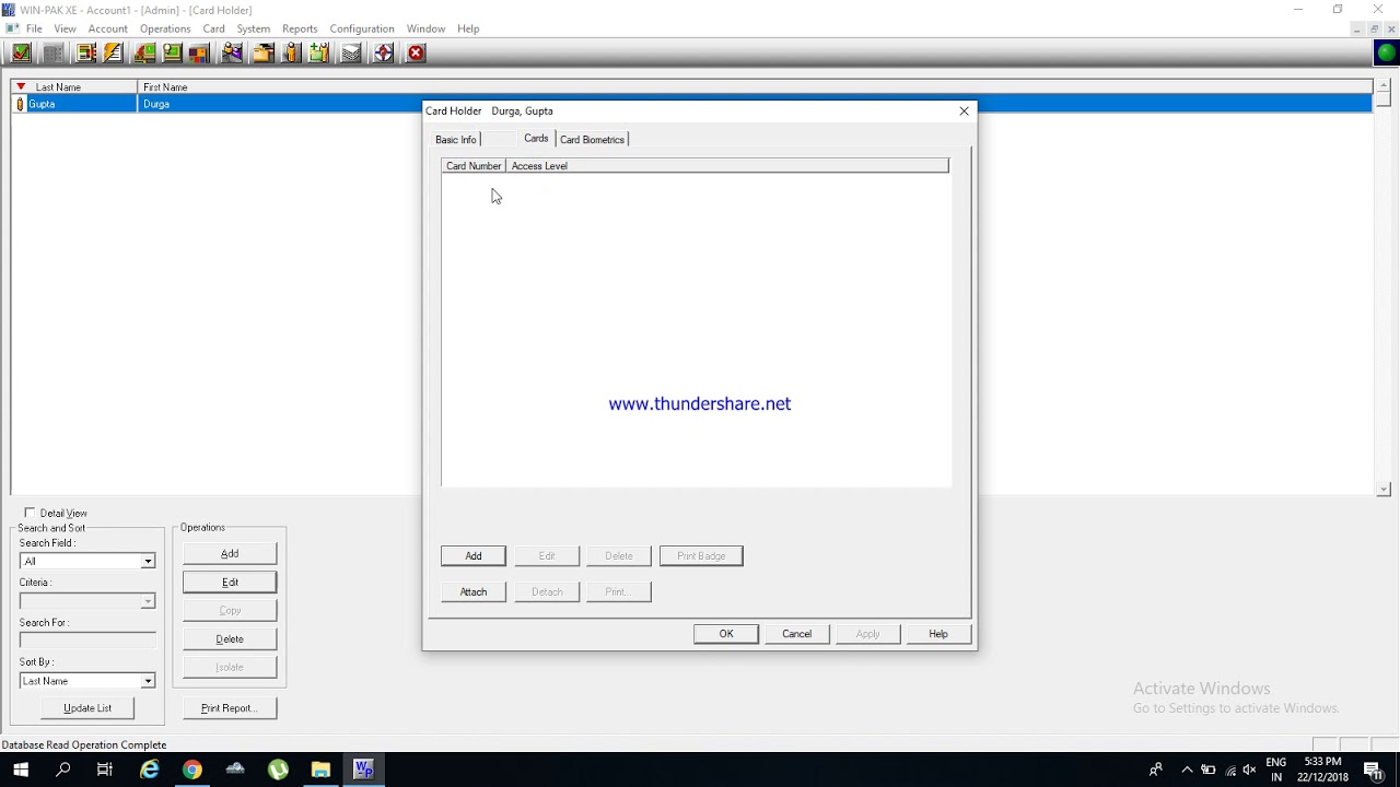 Winpak Software Configuration :- 7- Add Card - YouTube