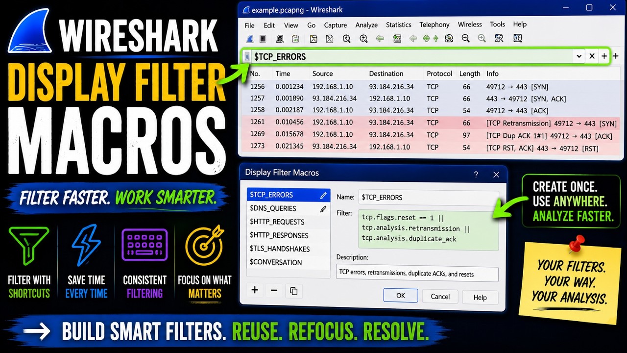 Wireshark Display Filter Macros - YouTube