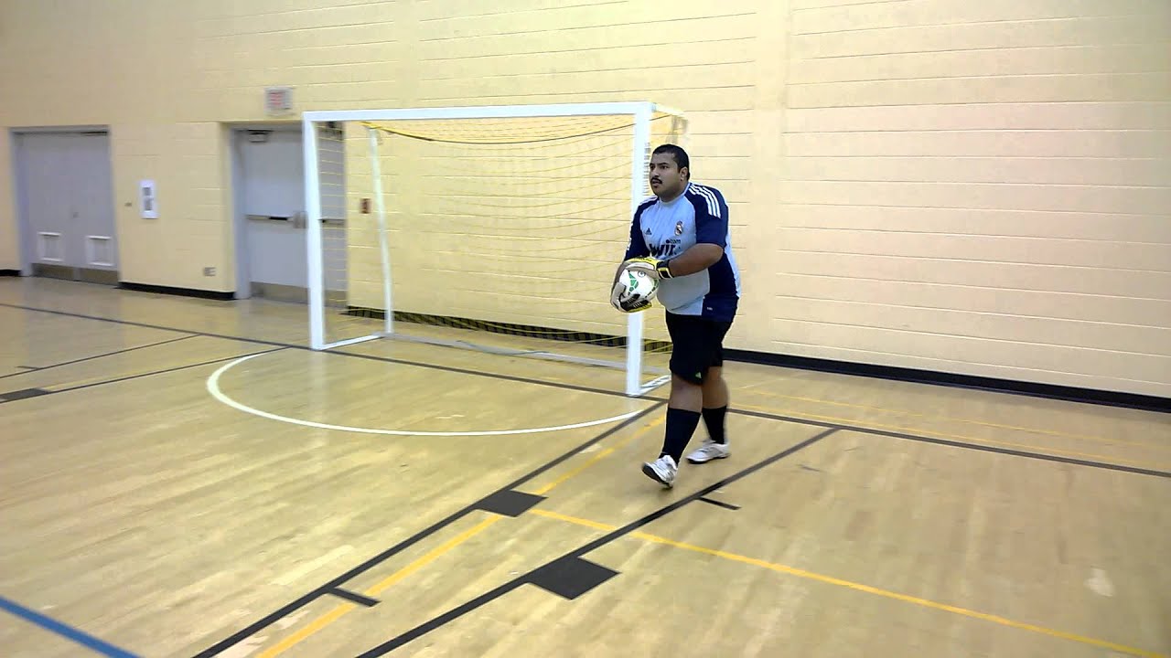 Futsal Goal Clearance w/Hand over Penalty Area line - YouTube