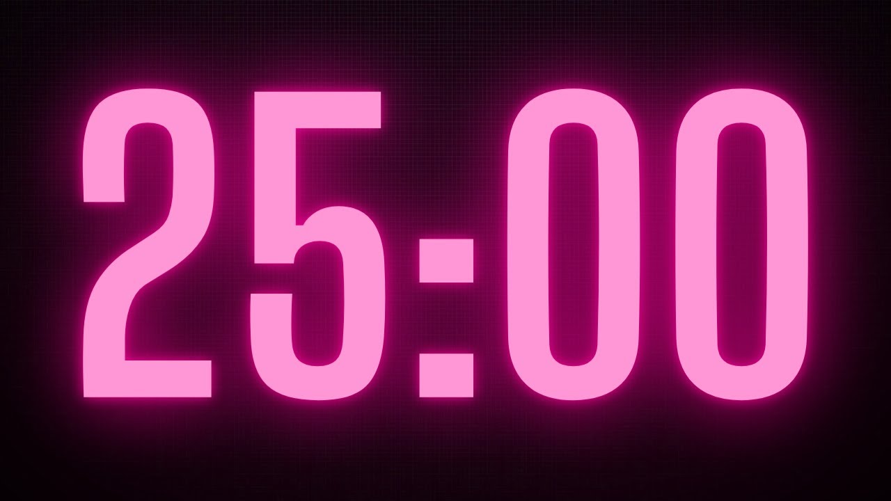 25 min countdown timer relaxing videos - YouTube
