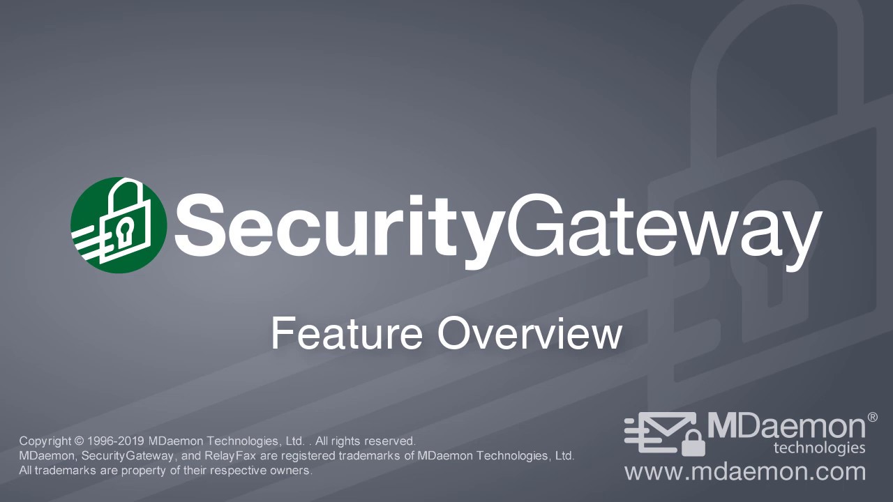 Security Gateway for Email - Overview of Key Features for Global and ...