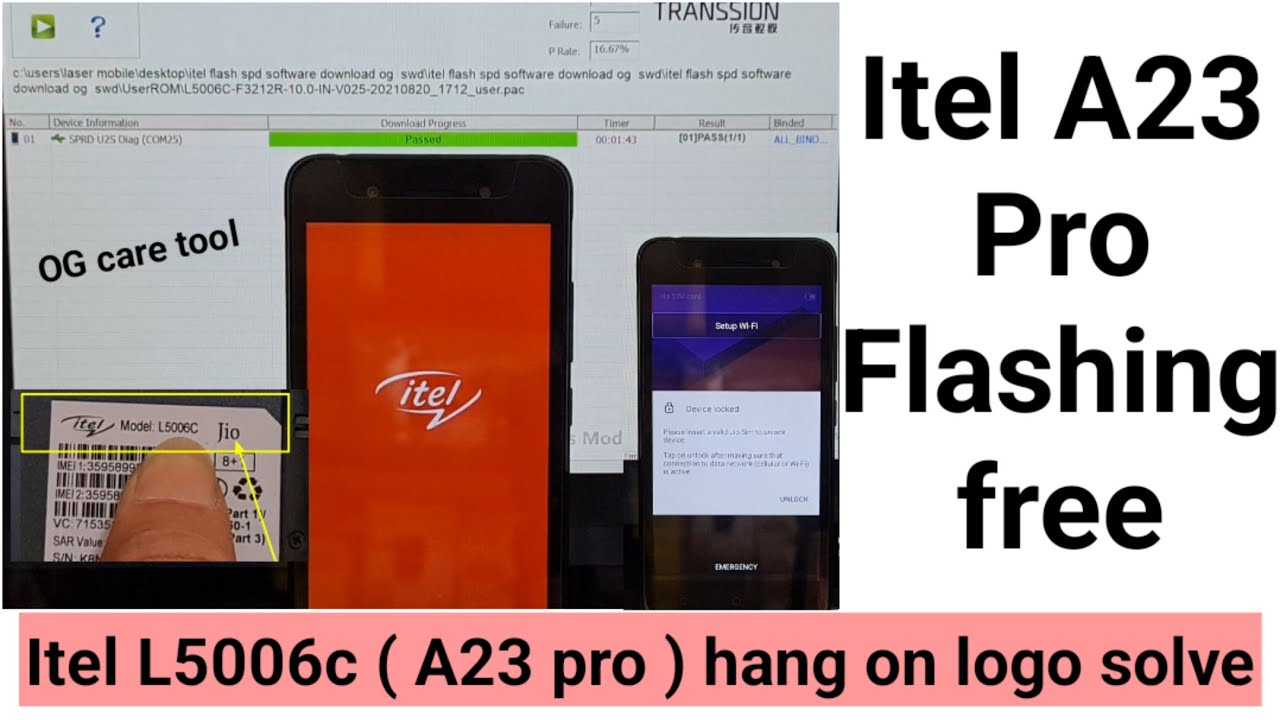 Itel A23 Pro L5006C flashing | itel a23 pro hang on logo restart ...