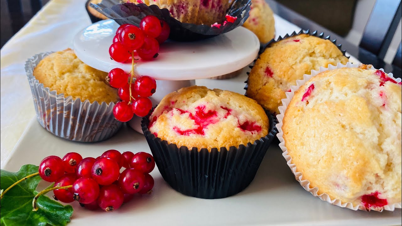Red Currant muffin recipe ( Briose cu coacaze rosii ) - YouTube