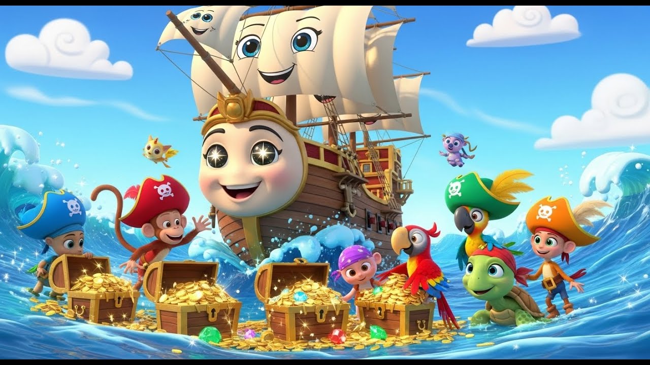 Colors All Around the Pirate Ship | Nursery Rhyme Song for Kids - YouTube